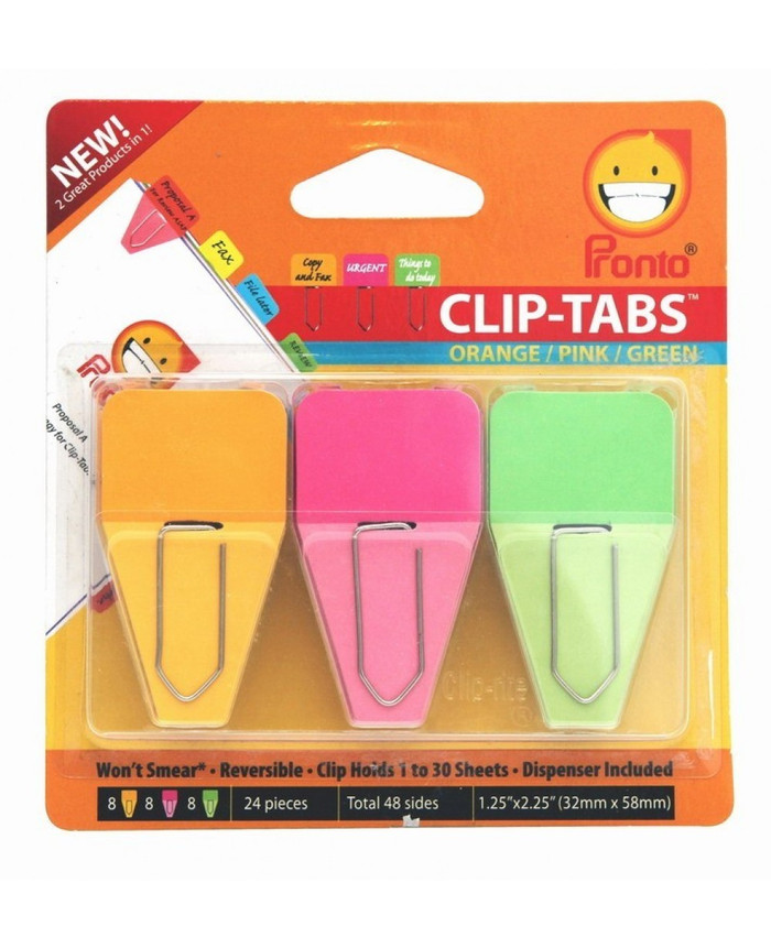 PRONTO Clip Tab 32x58mm 24lbr / Stick Notes / Note / Memo / Post It ...
