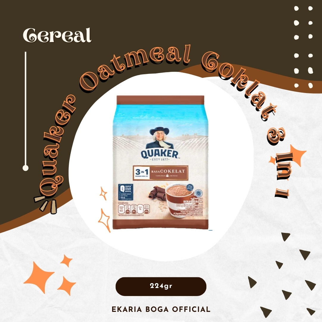 CEREAL | MINUMAN SEREAL OATS SACHET | QUAKER OATMEAL COKLAT 3IN1 ...