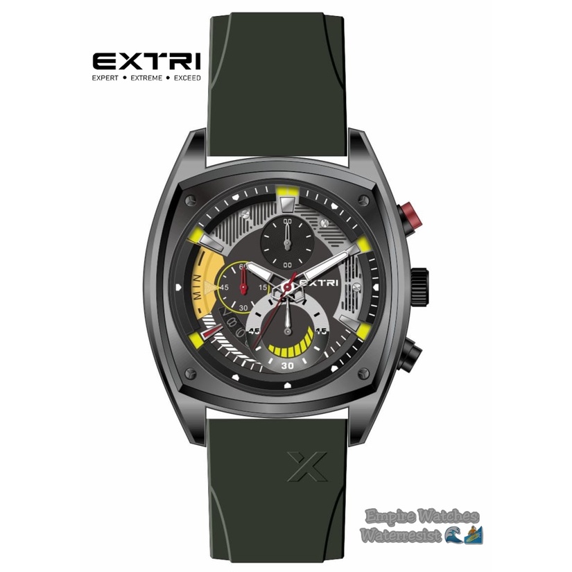 Empirewatches Jam Tangan Extri X6056 Pria Cowok Analog Chrono Aktif dan Tanggal Aktif Strap ...