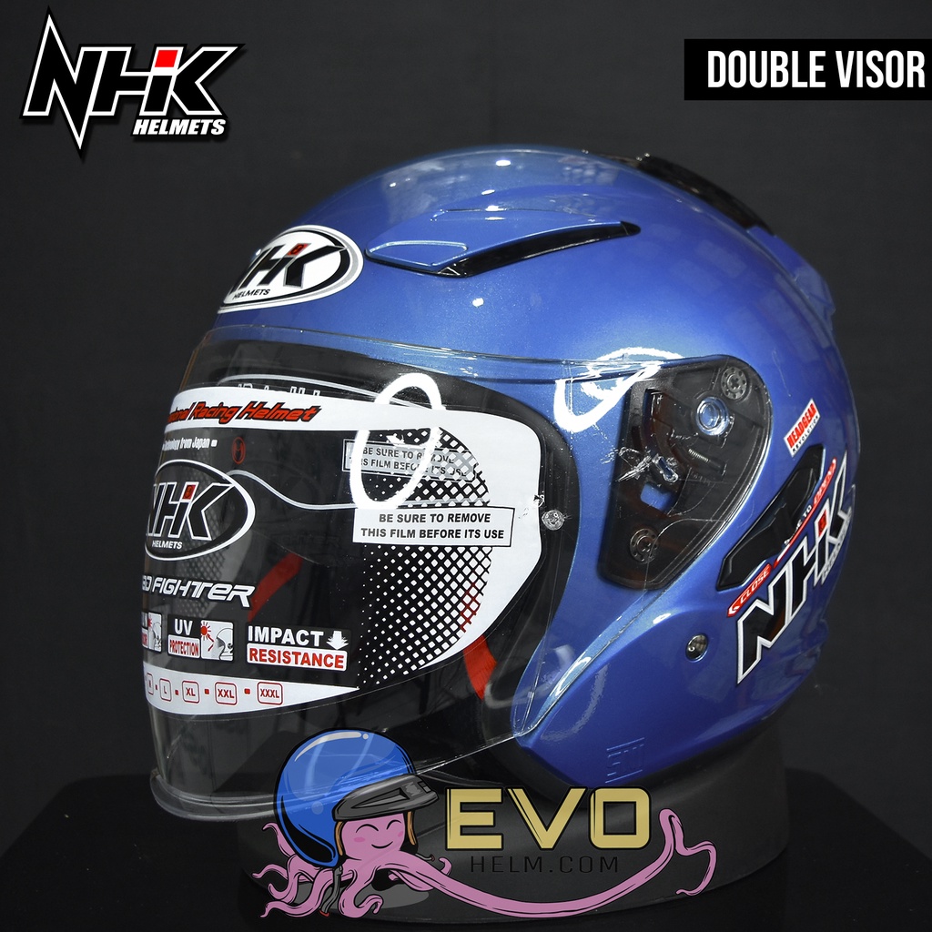 HELM NHK R1 SOLID WHITE DOUBLE VISOR PACKING BERAT 2KG | Lazada Indonesia