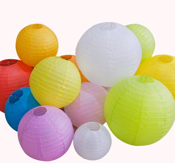 Lampion Gantung Warna Warni 20 CM 25 CM 30 CM / Lampion Imlek / Lampion ...