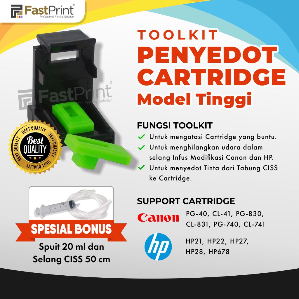Toolkit Penyedot Cartridge Original Canon & HP Model Tinggi | Lazada ...