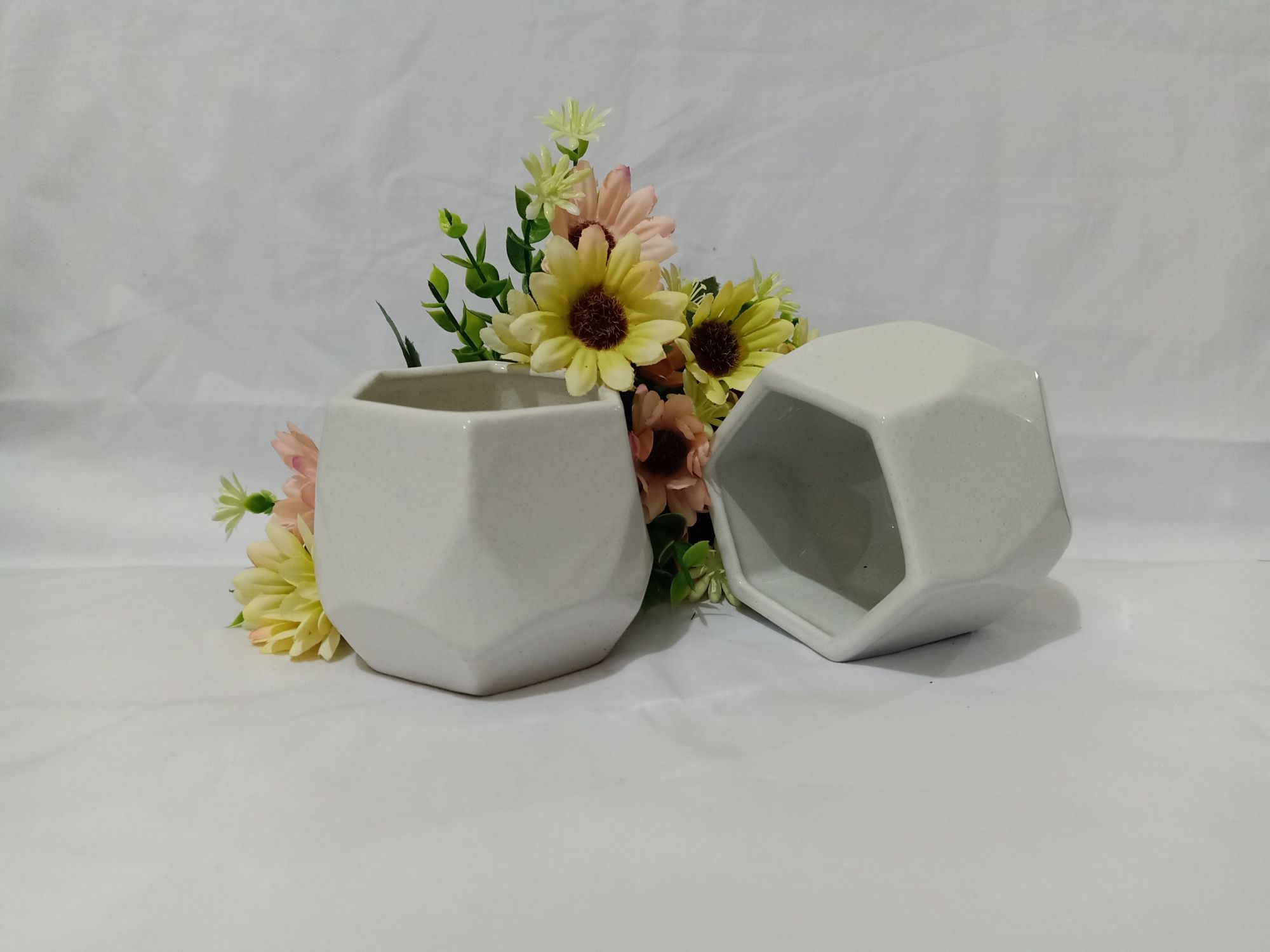 vas keramik segi 6 | Lazada Indonesia