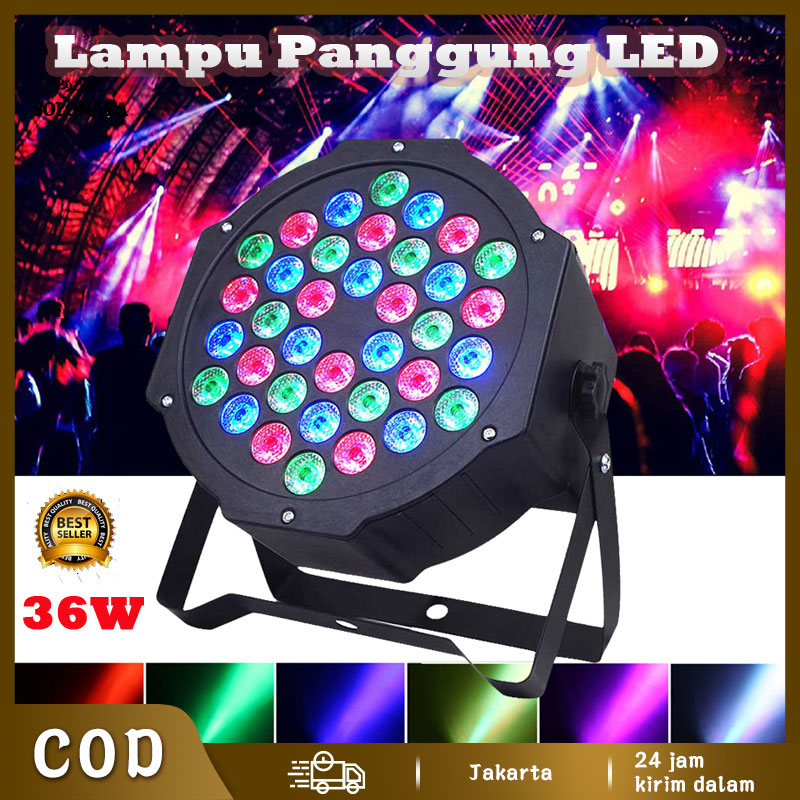 Lampu Led Par 36 Led Lampu Sorot Panggung Disco 36 Mata RGB, LAMPU ...