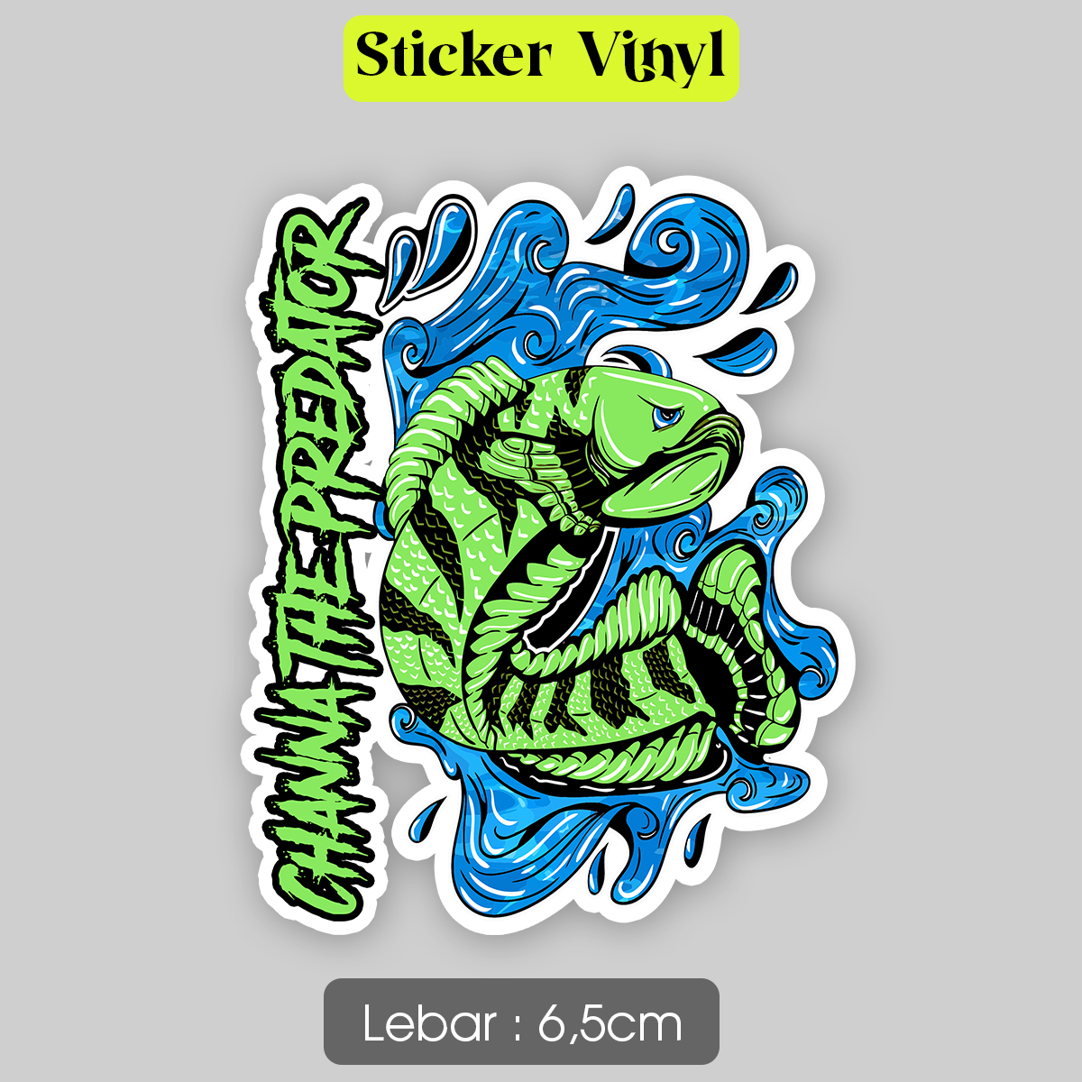 Stiker Channa Snakehead Fish The Predator Sticker Anti Air Ukuran Besar ...
