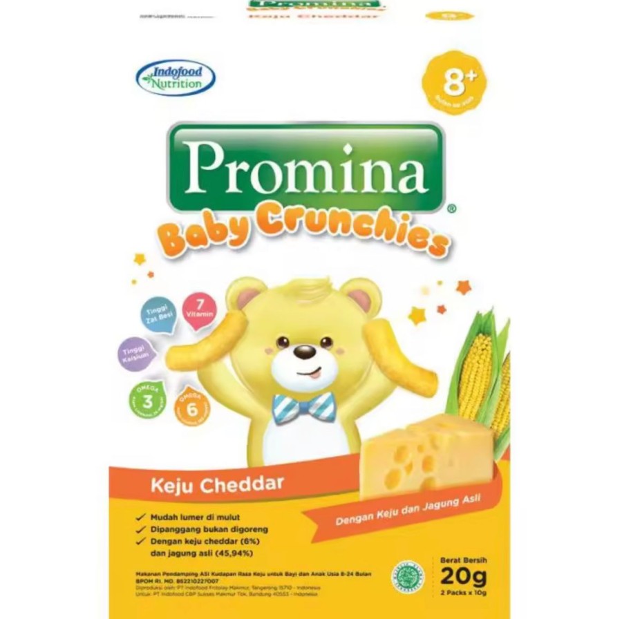 Promina Baby Crunchies 20 Gram Keju Cheddar/ seaweed/ krim ayam brokoli ...