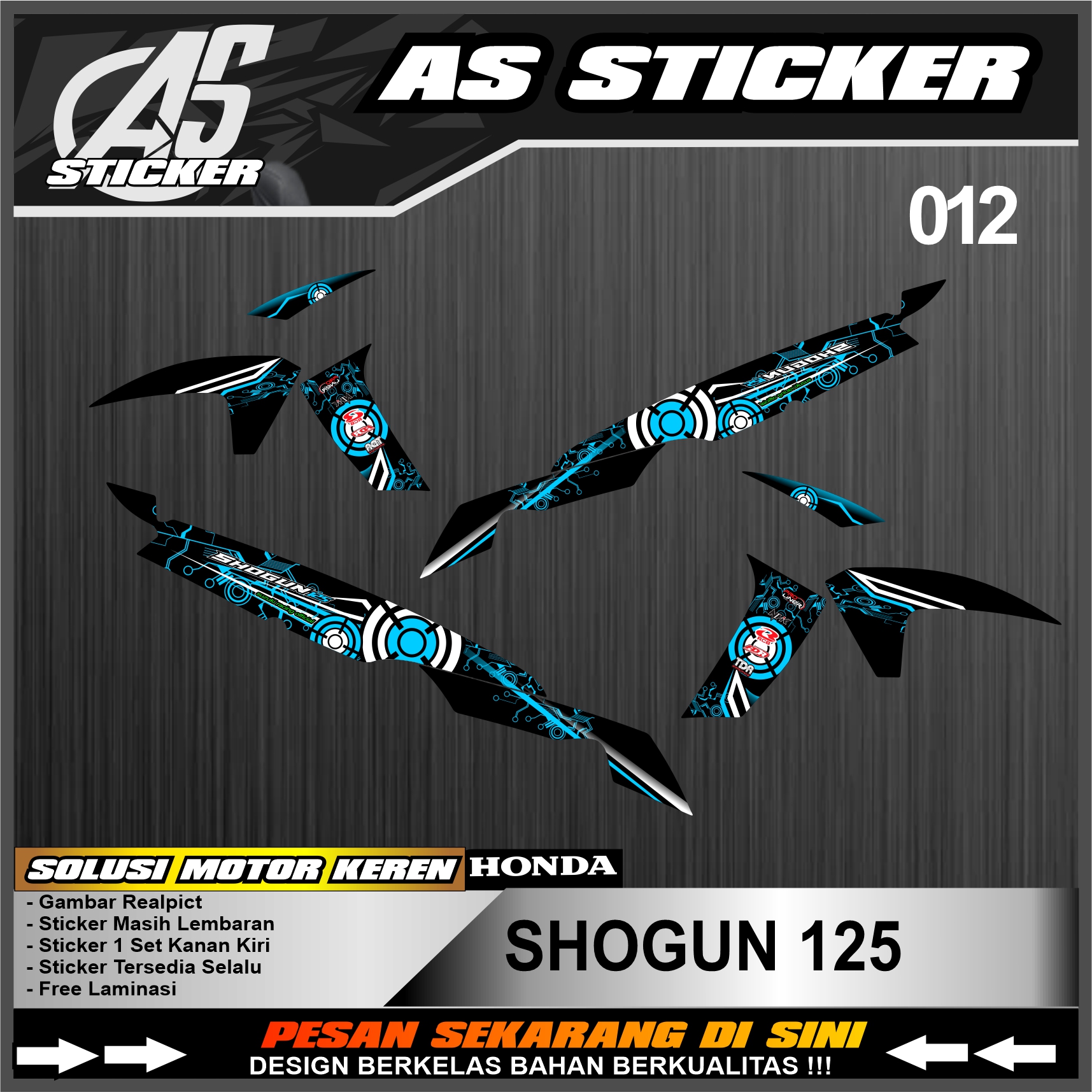 012a Sticker Variasi Striping Shogun, Smash, Sp 125 RR Desain Tegnologi ...