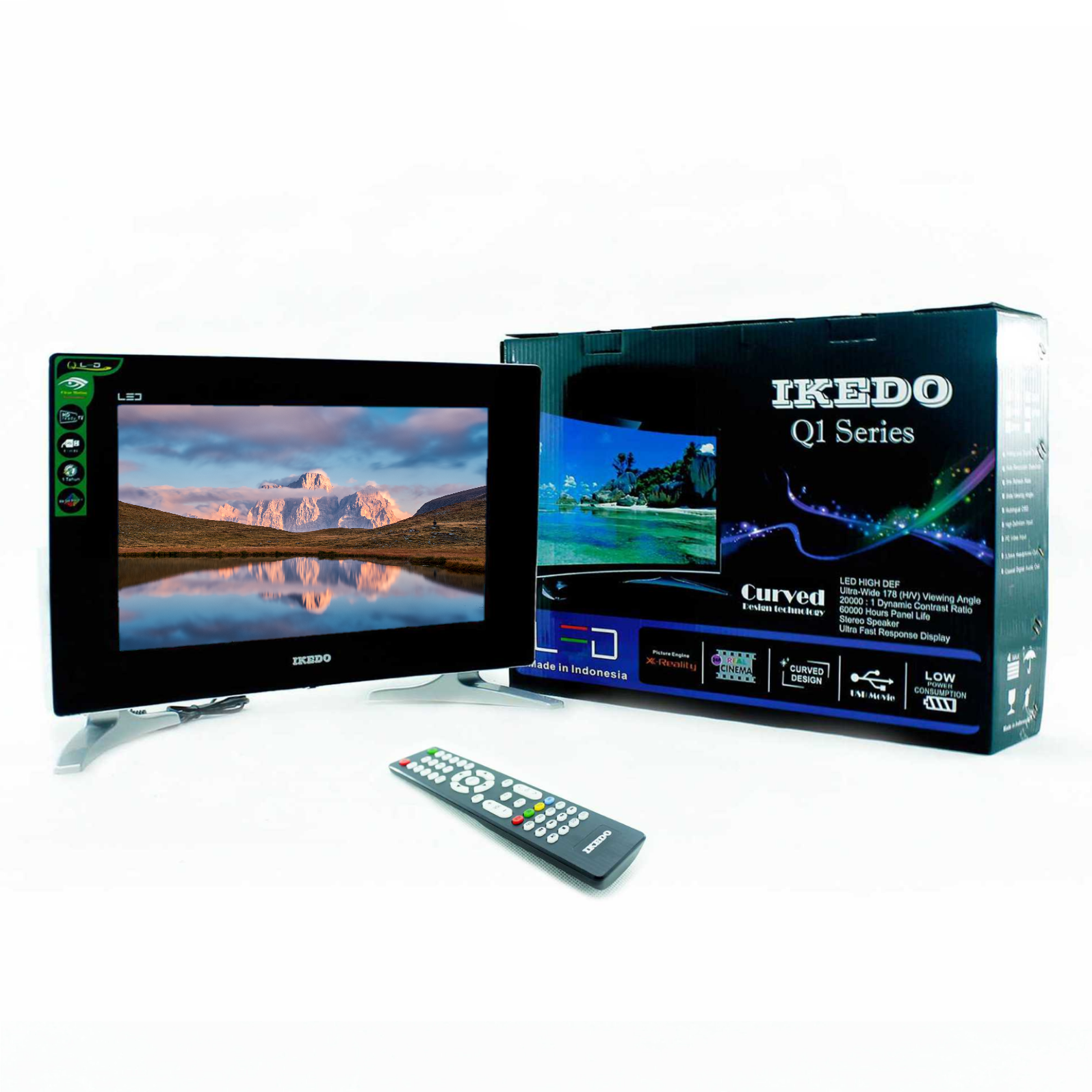 TV LED IKEDO LT-24Q1 CURVE FULL HD DISPLAY MURAH TERBARU | Lazada Indonesia