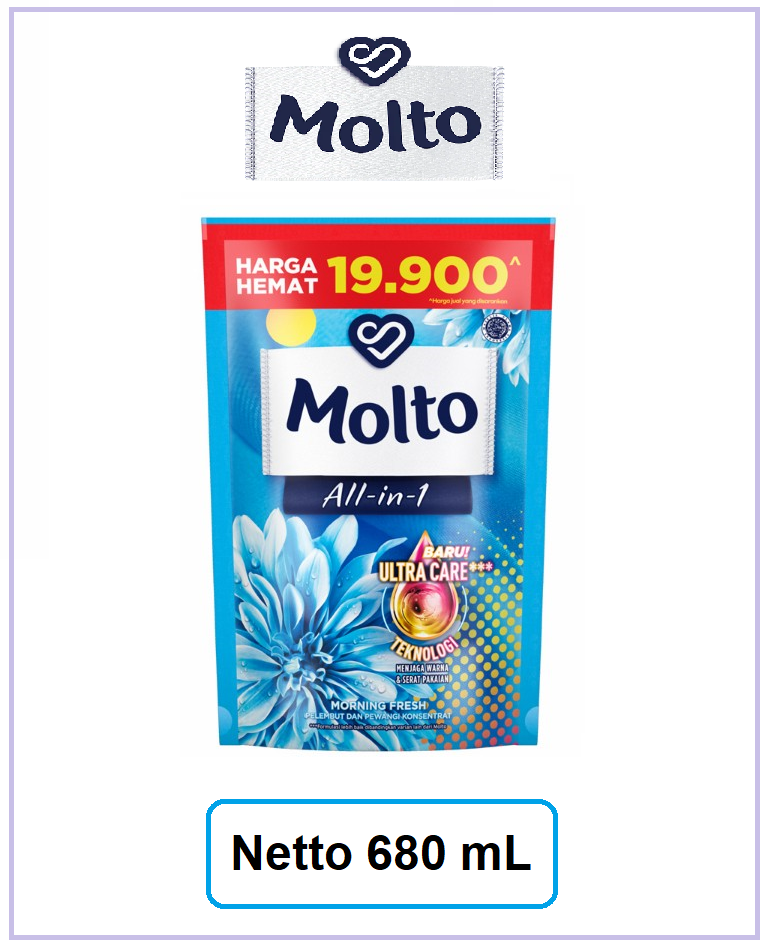 Molto All-in-1 Sekali Bilas Ultra Care Netto 680 mL | Lazada Indonesia