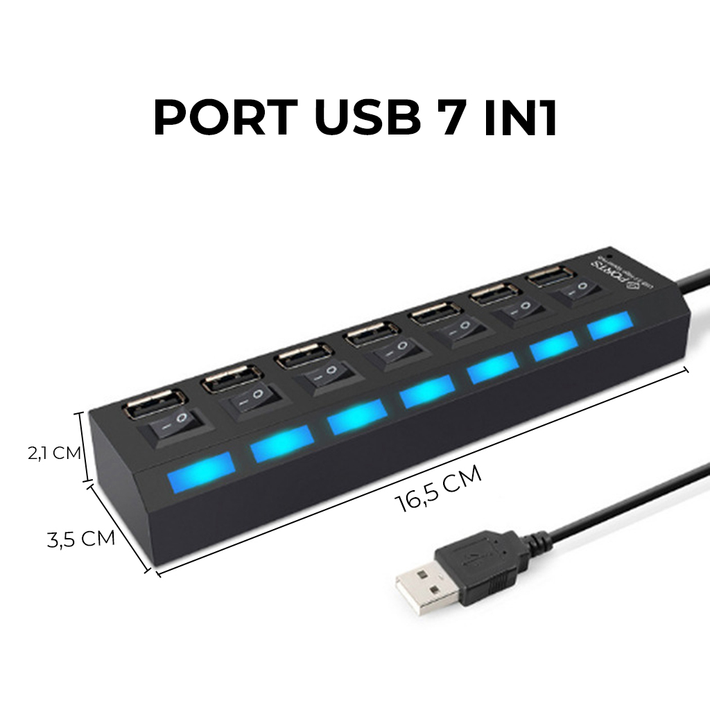 USB HUB tombol on off adapter Port Usb portable colokan Sambungan untuk ...