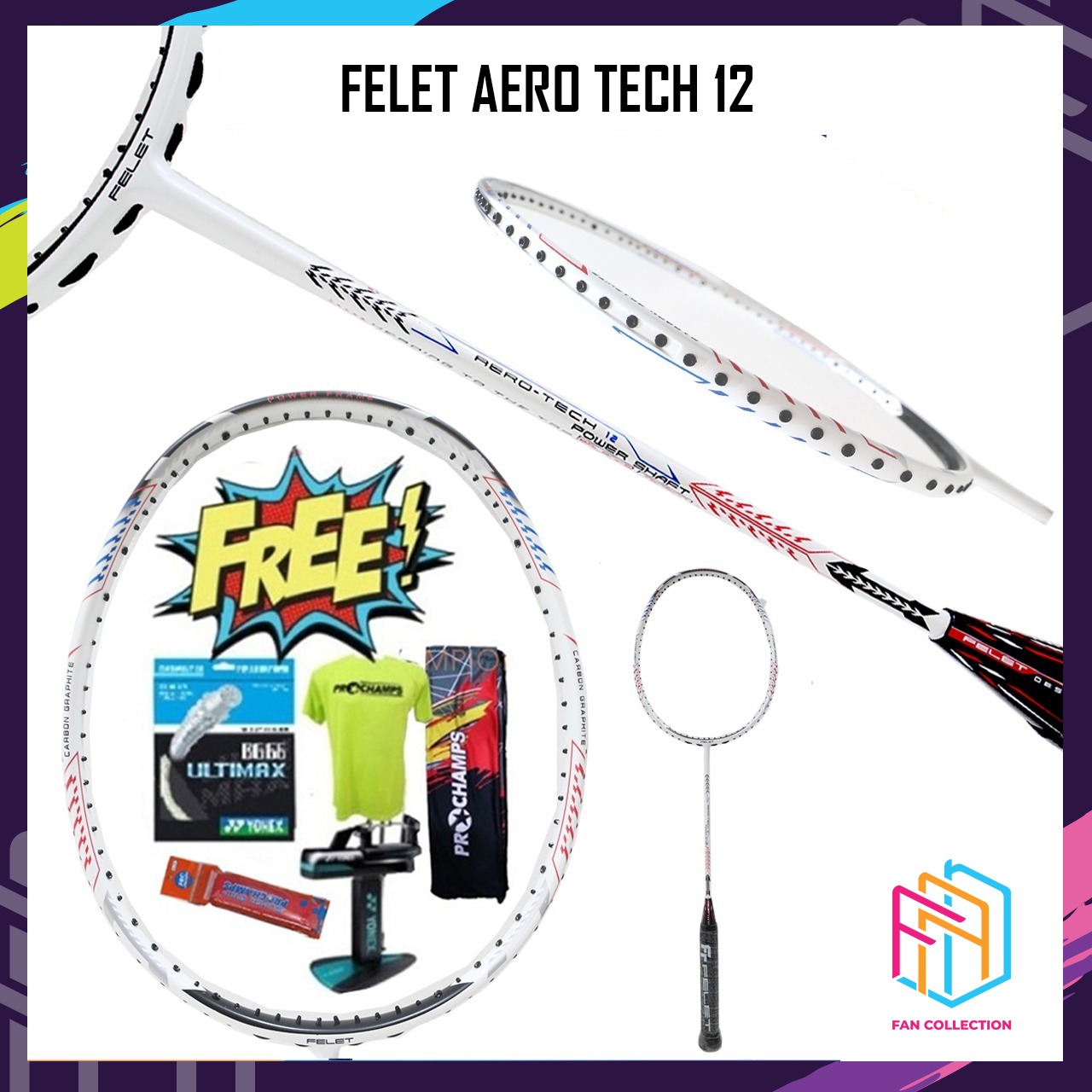 FELET AERO TECH 12 / FT AERO TECH 12 RAKET BADMINTON ORIGINAL | Lazada ...