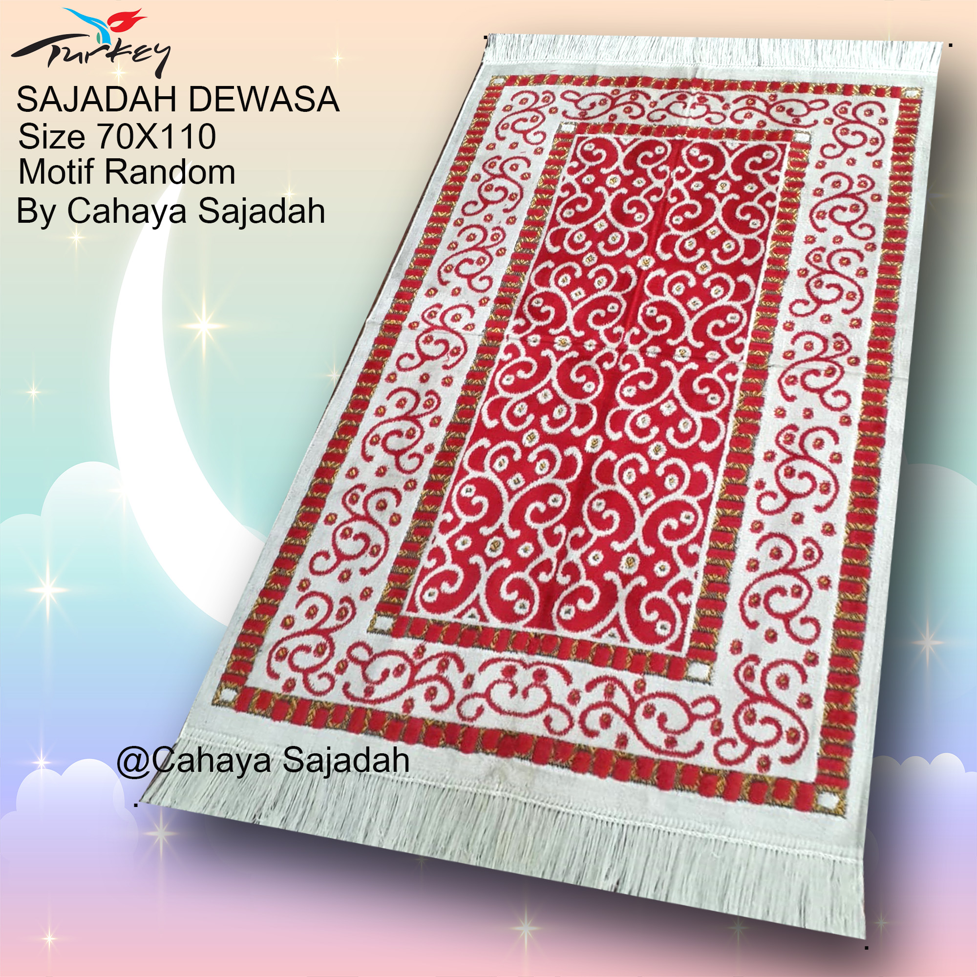 Sajadah Turki Ukuran Dewasa Super Spigel Perlengkapan Sholat / Sajadah ...