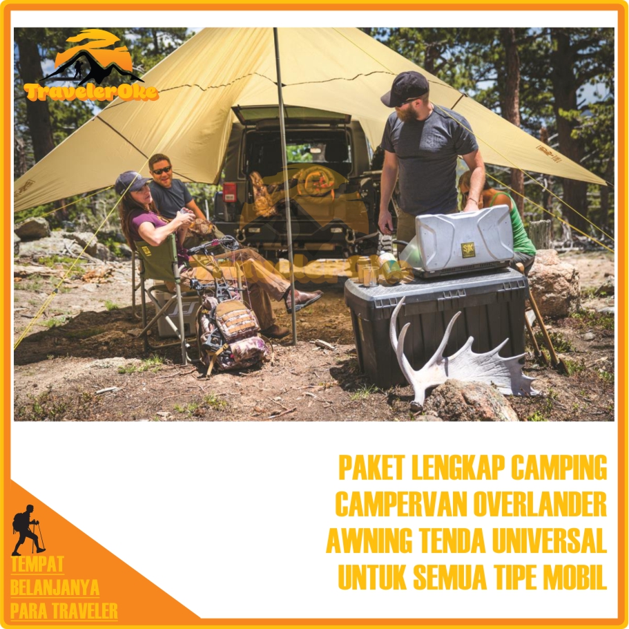 Paket DIY Awning Tenda Mobil Car Campervan Overlander Offroad Camping ...