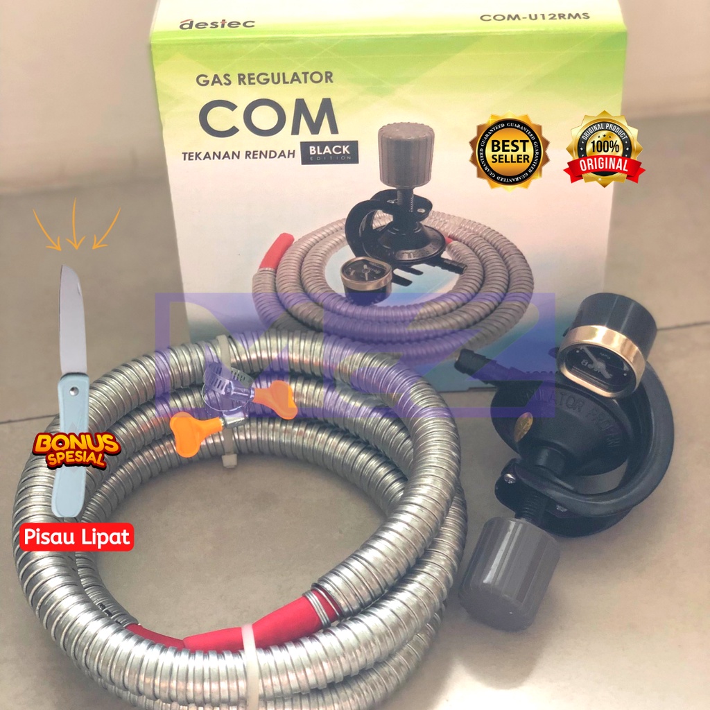 PAKET REGULATOR GAS METER + SELANG DESTEC COM-U12RMS SNI TEKANAN RENDAH ...