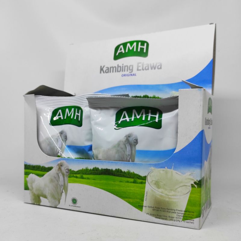 SUSU KAMBING ETAWA AMH FULL CREAM BOX (isi 10 sachet) / Susu Kambing ...