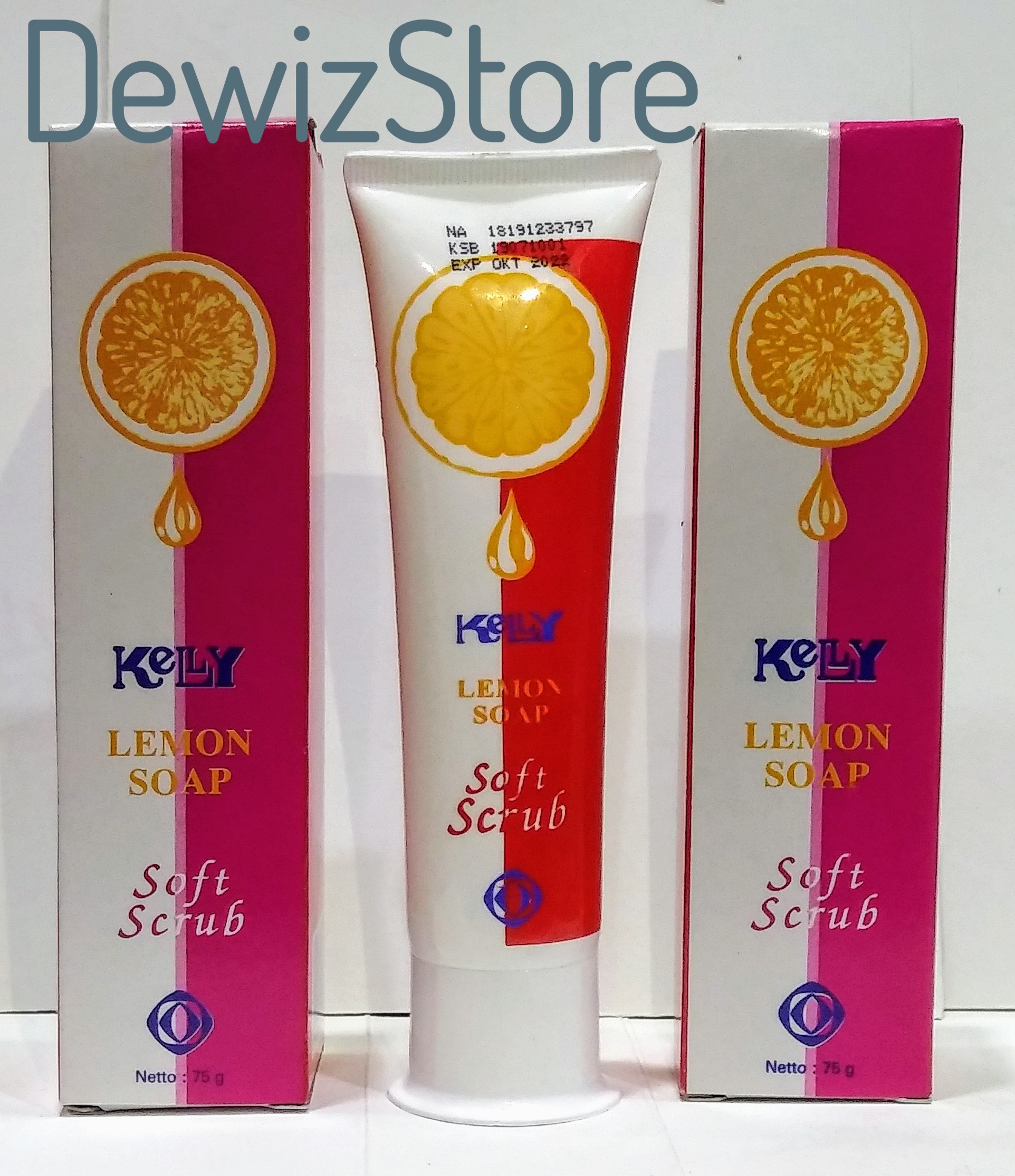 KELLY LEMON SOAP SOFT SCRUB / SABUN CUCI MUKA FACIAL SCRUB - 75GR ...