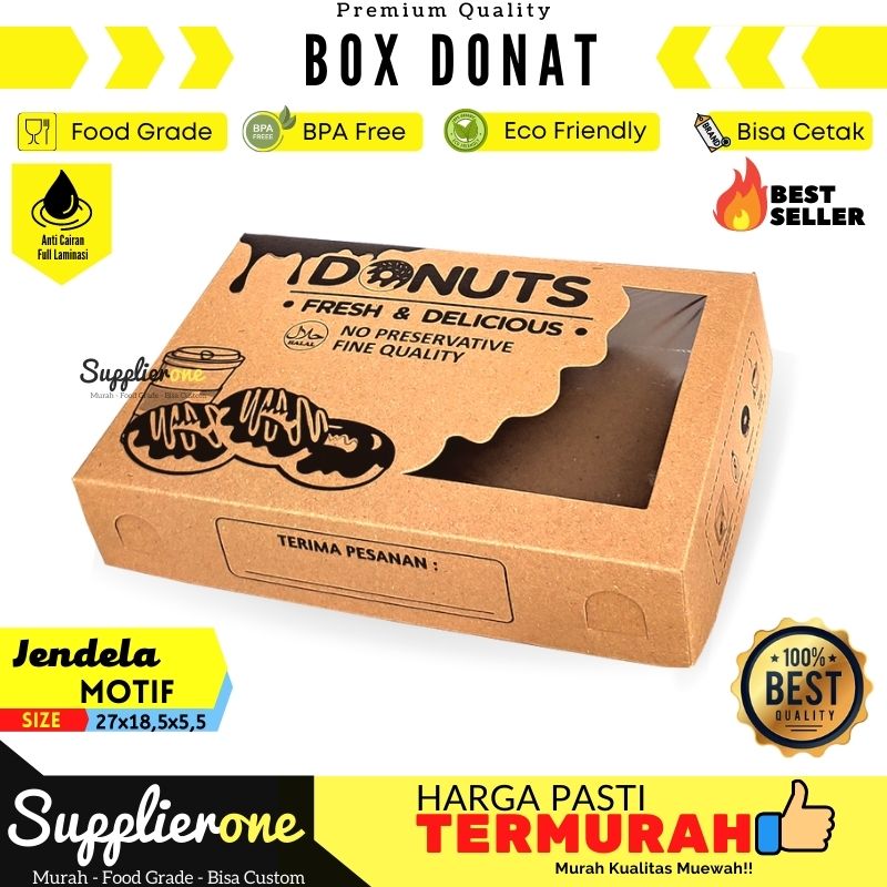 Box Donat Jendela / Dus donat / Kemasan Donat / Wadah donat / Tempat ...