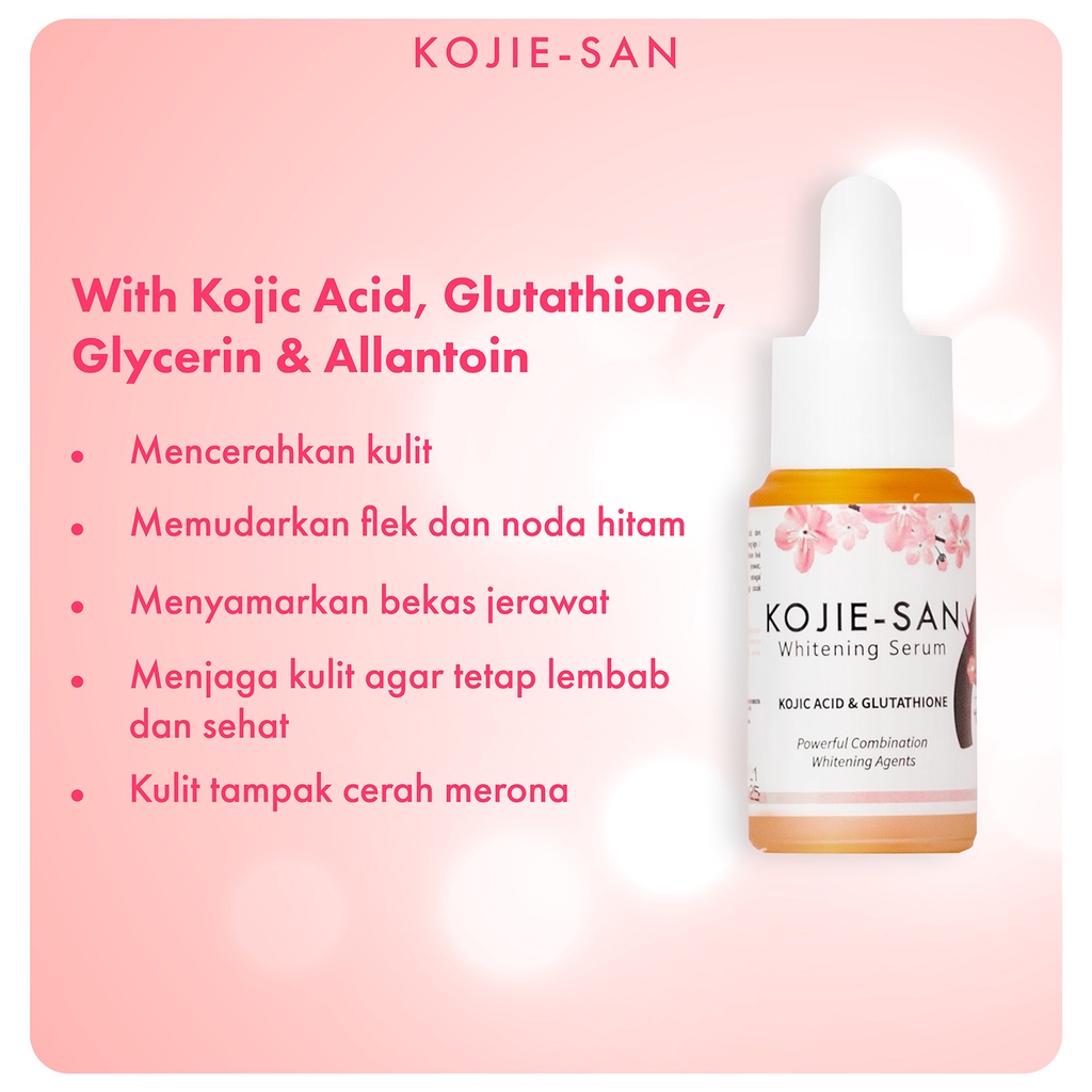 Serum Kojie San Whitening Original 25ml / Kojic Acid & Glutathione ...