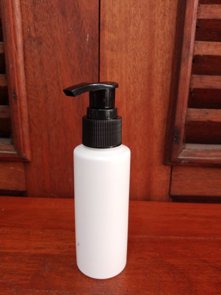 BOTOL PLASTIK RF 100ML PUTIH WHITE TUTUP PUMP / BOTOL PUTIH WHITE RF 100ML PUMP BOTOL ISI ULANG ...