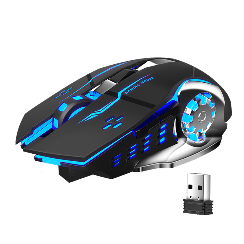 AULA SC100 RGB Mouse Gaming Nirkabel Isi Ulang USB Receiver Optical ...