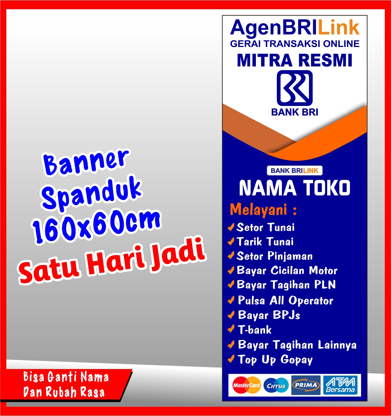 Spanduk Banner Backdrop Agen BRI Link/ Banner Agen BRI Link/ Spanduk ...