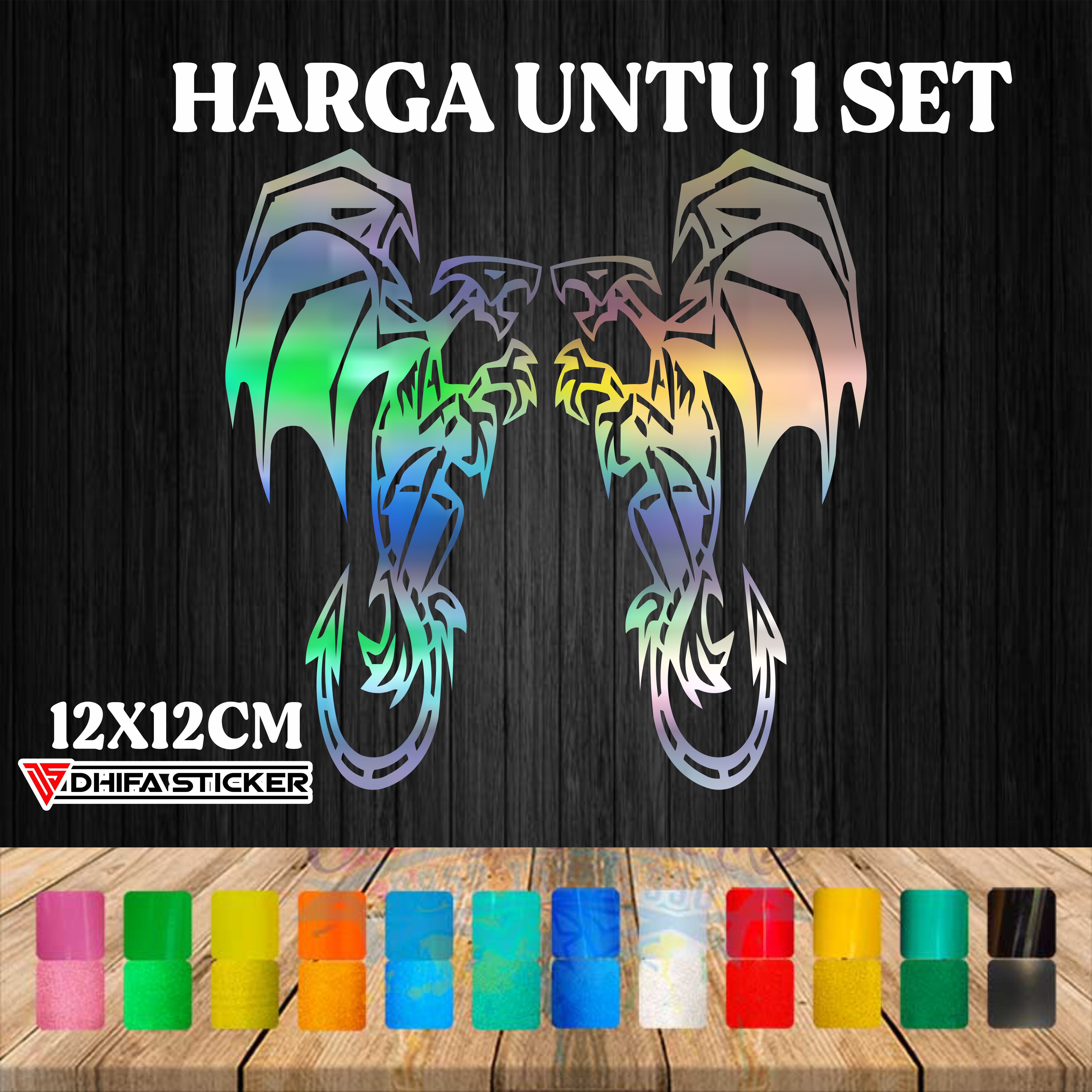 CUTTING STICKER NAGA STIKER KARTUN STIKER LUCU STIKER VARIASI MOTOR ...