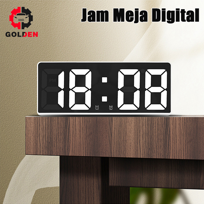 Jam Meja Digital Mini Kontrol Suara Jam Alarm Digital Desktop Tabel ...