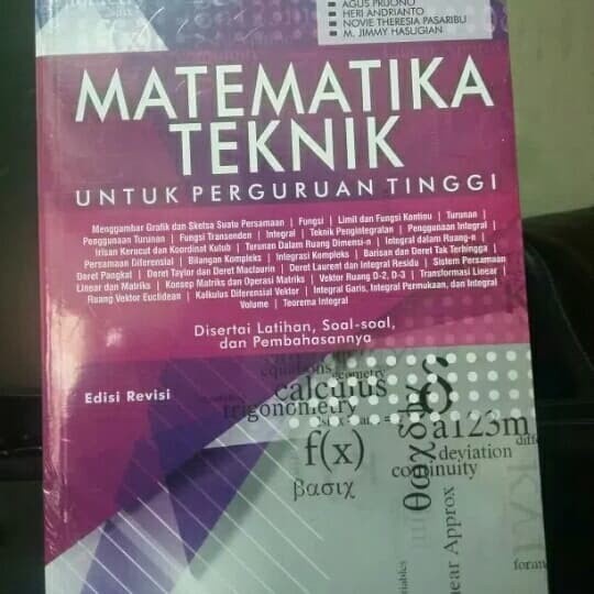 BUKU MATEMATIKA TEKNIK UNTUK PERGURUAN TINGGI EDISI REVISI RATNA DEWI ...