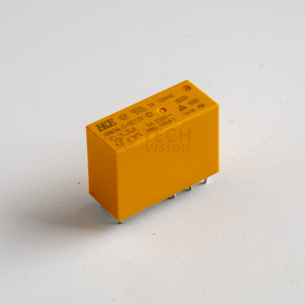 Relay 12v HKE 8Pin 8 Pin Kaki 12VDC 12volt 12 Volt 5A Kuning Besar 5 A ...