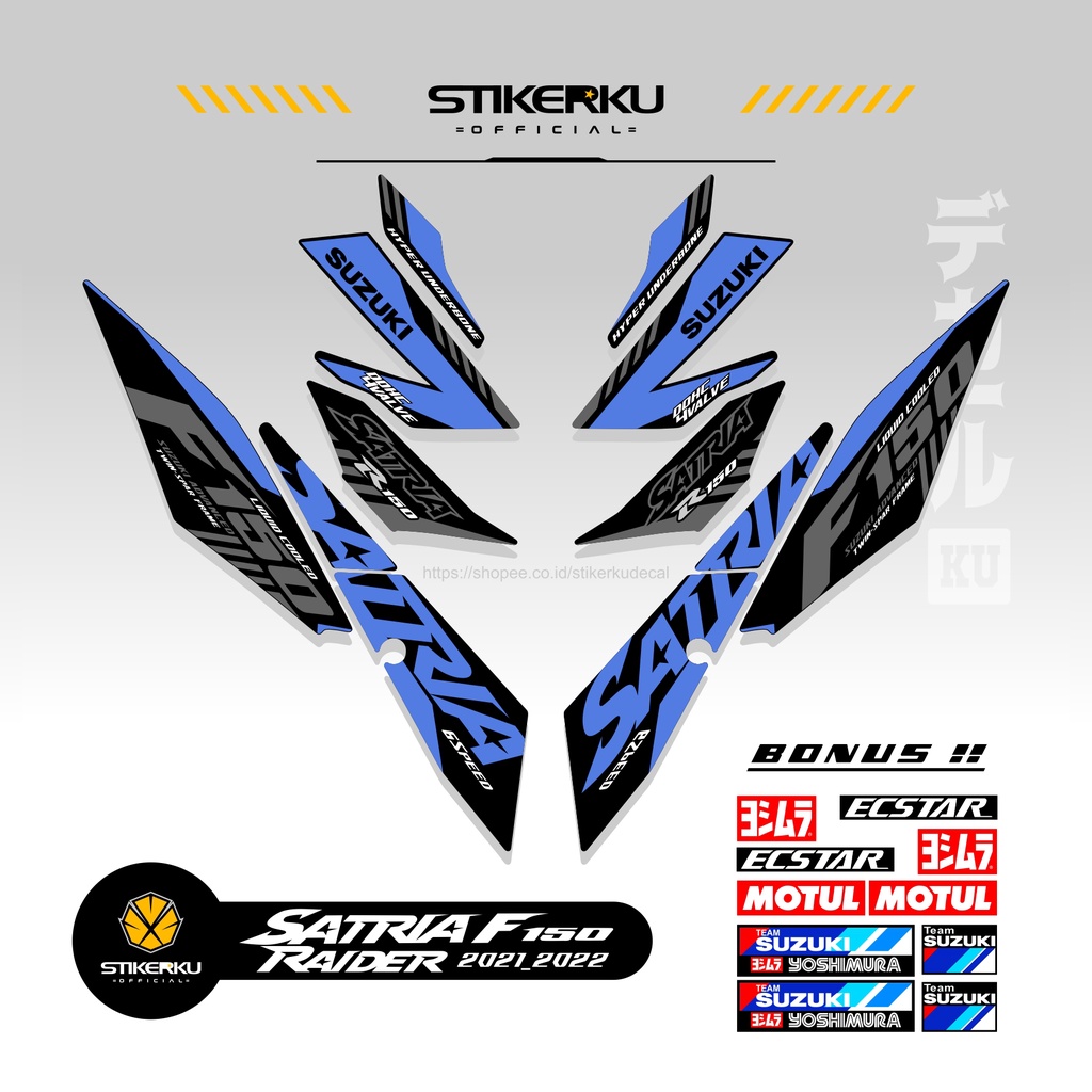 SUZUKI SATRIA 150 / F150 / SATRIA F 150 / 2016-2022 / STICKER ...