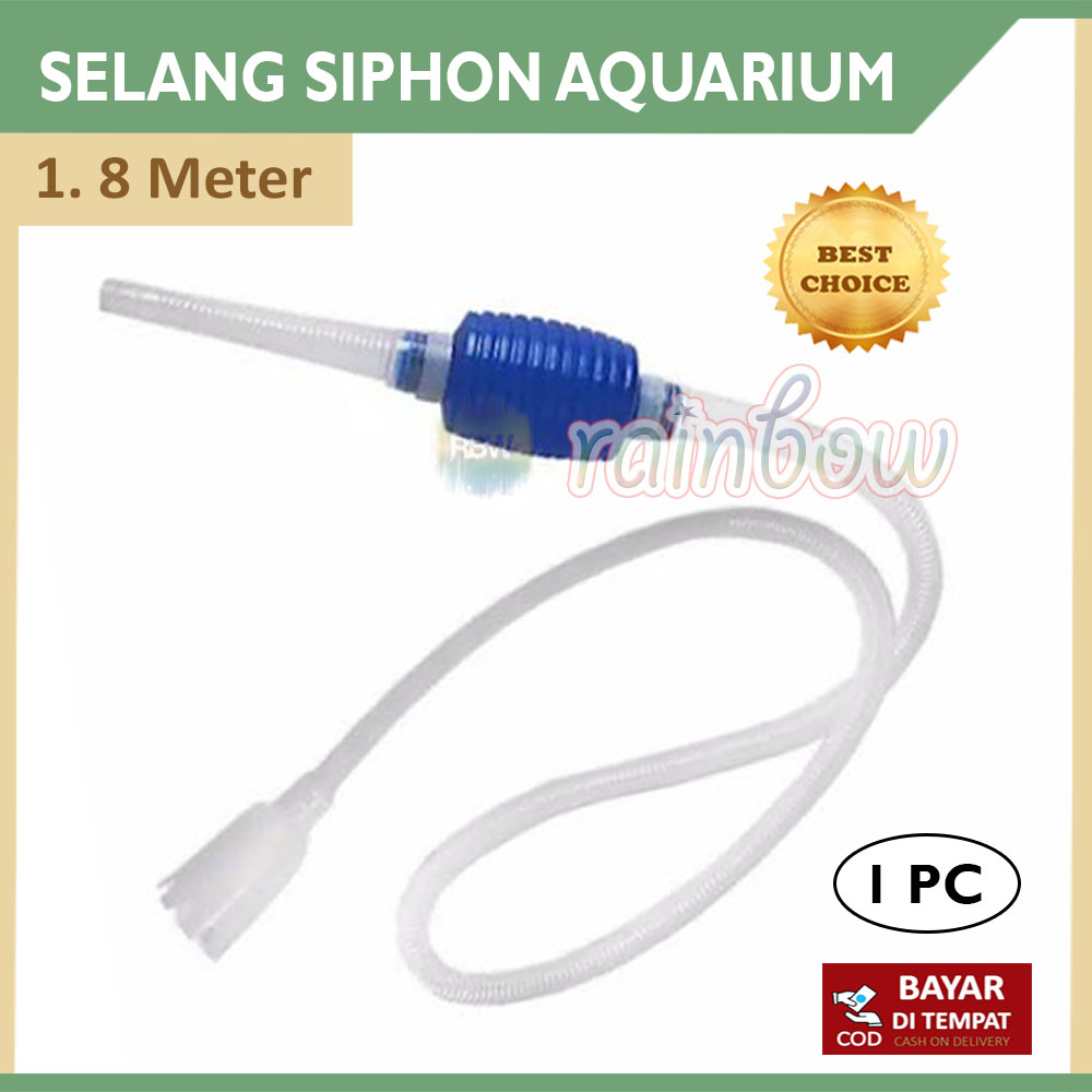 rainbow 1 PC Selang Siphon Penyedot Air Aquarium 1.8 Meter Sifon Selang ...