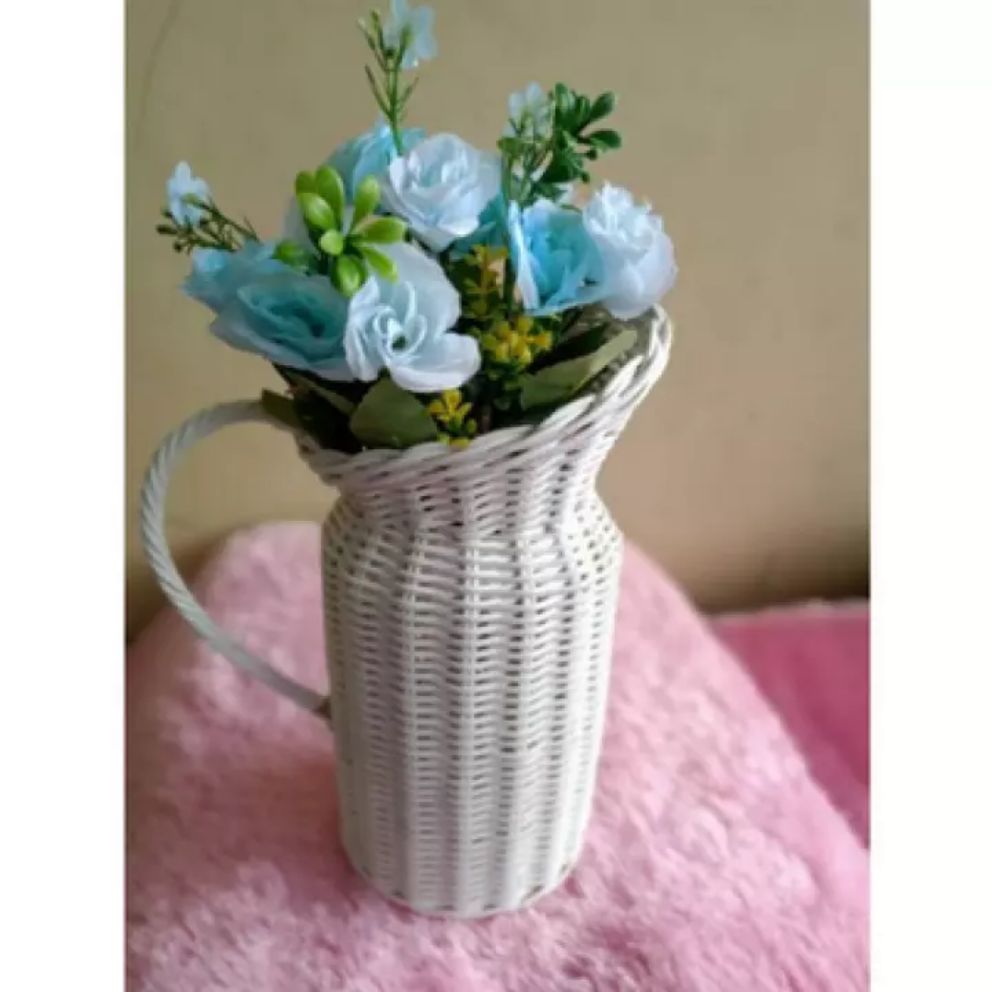 Vas Teko Rotan - Vas Bunga Anyaman Rotan - Vas Bunga Guci Unik Rotan ...