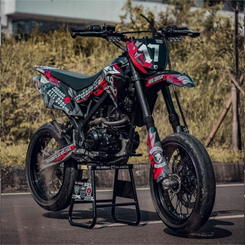 CUSTOM NO DAN NAMA DECAL SUPERMOTO KLX BF/KLX GORDON/KLX DTRACKER/CRF ...