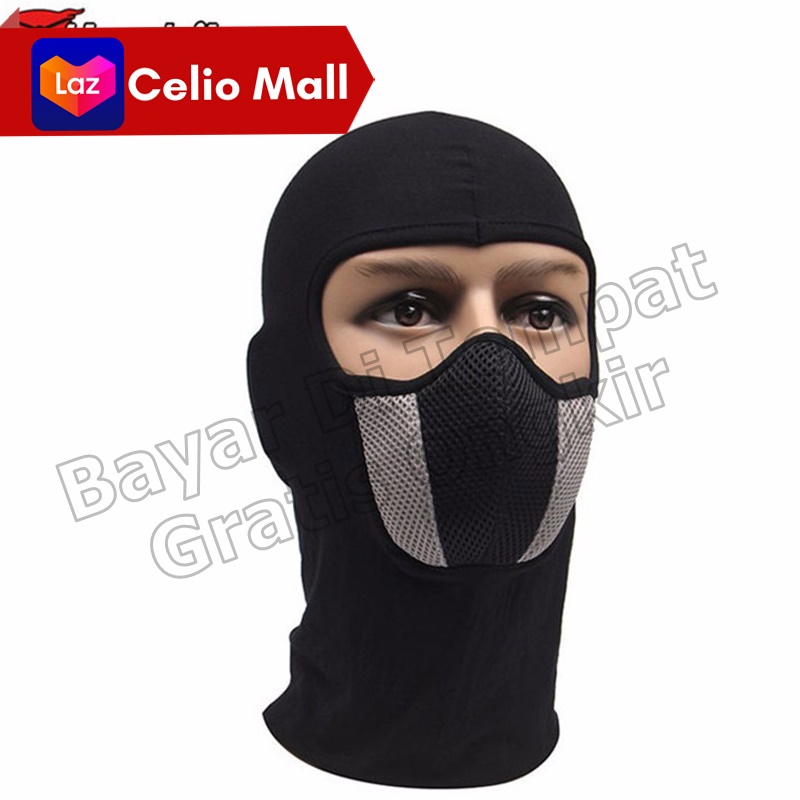 Masker Motor Full Face Ala Ninja - Buff Bandana Masker Pelindung Wajah ...