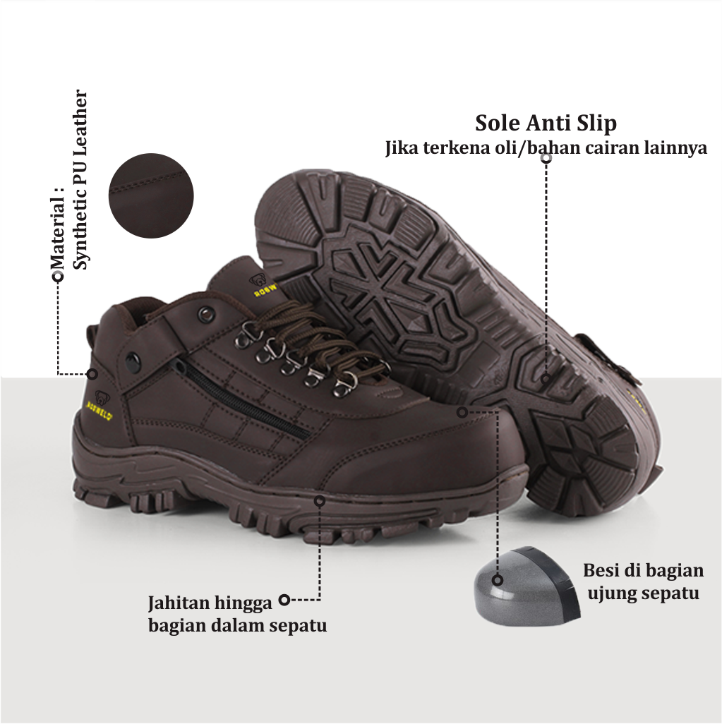 Sepatu Safety Boots Pria - sepatu Proyek Kerja Lapangan - Sepatu Septy ...