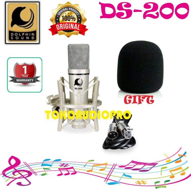 Microphone Dolphin Sound DS200 Microphone Condensor Studio | Lazada ...