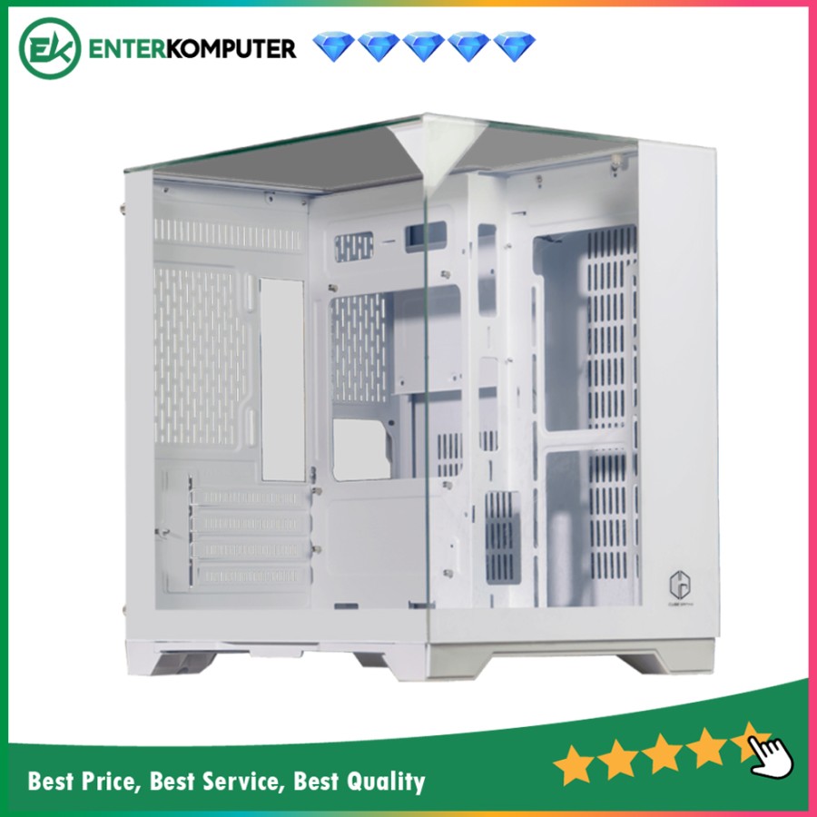 Casing CUBE GAMING PREMIUM CIELO WHITE - mATX Gaming Case - All White ...