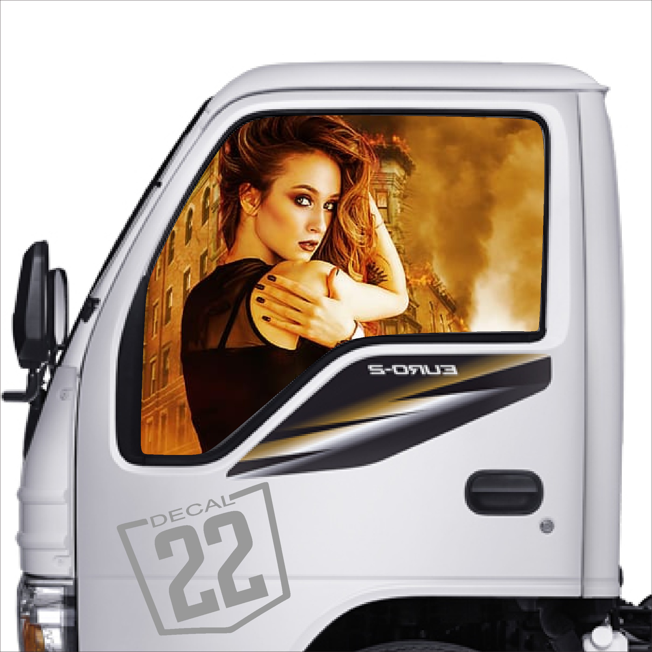 STIKER KACA TRUK ELF STIKER ONE WAY TRUK ELF KODE 10 TWENTY TWO ...