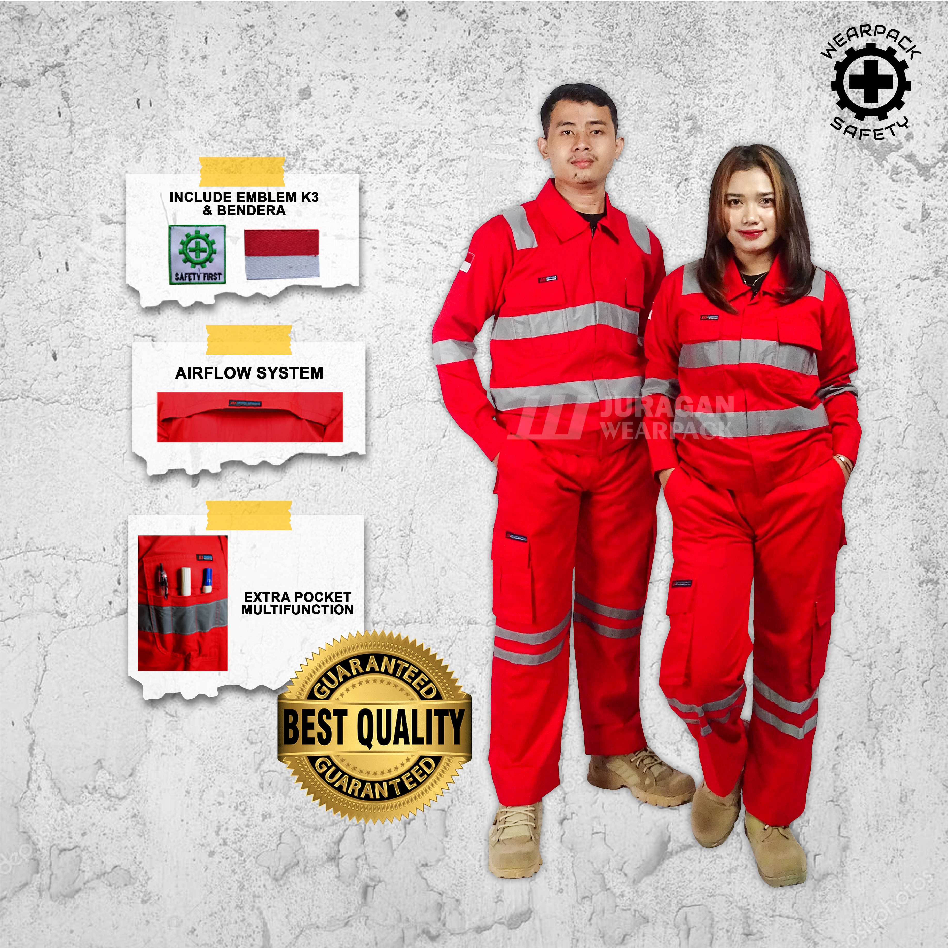 Wearpack Safety Setelan / Baju Wearpack Safety Setelan / Wearpack Kerja ...