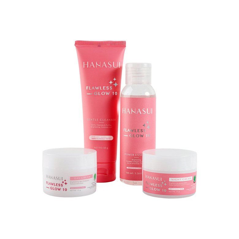 Paket Skincare Hanasui Flawless Glow 10 Series 4in1 Paket Perawatan ...