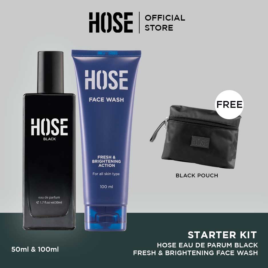HOSE Eau De Parfum Black & Brightening Action Face Wash Starter Kit ...