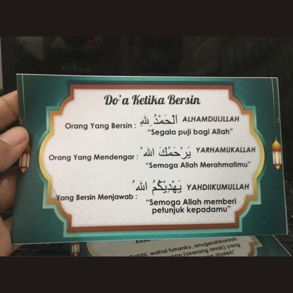 Stiker label Doa Doa penutup majlis | Doa ketika bersin | Doa harian ...