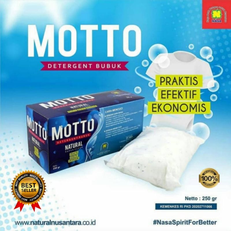 MOTTO DETERGENT NASA BUBUK/SUPER CLEAN PADA PAKAIAN/DETERGENT NASA ...