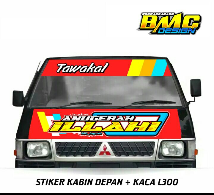 stiker kabin depan L300 + kaca printing | Lazada Indonesia