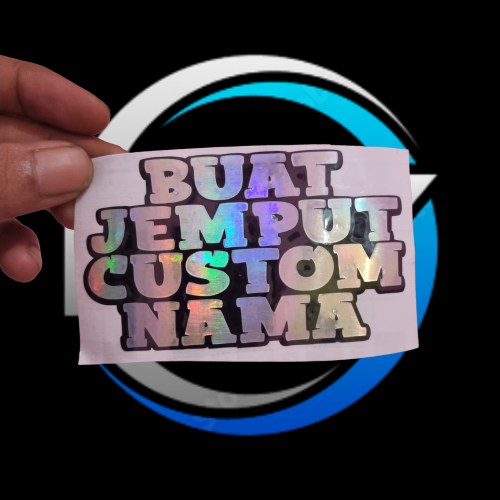 CUSTOM CUTTING STICKER ALA ALA BUAT JEMPUT AYANG 2WARNA DASAR HITAM ...