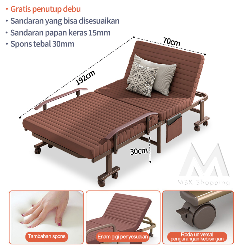 Tempat Tidur Lipat, Tempat Tidur 2 Orang 70-120Cm/Dapat Digunakan untuk ...