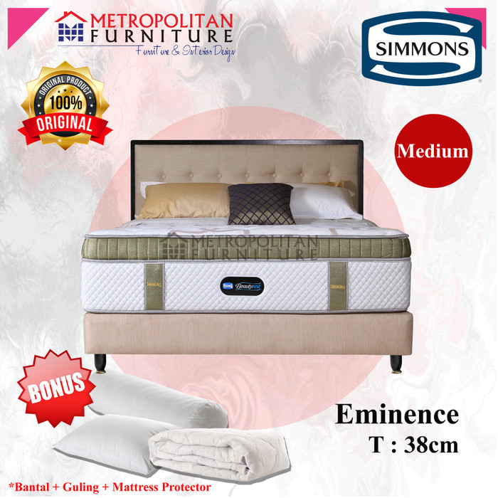 Springbed SIMMONS Eminence FULL SET Kasur / Spring Bed Simmons Matrass ...