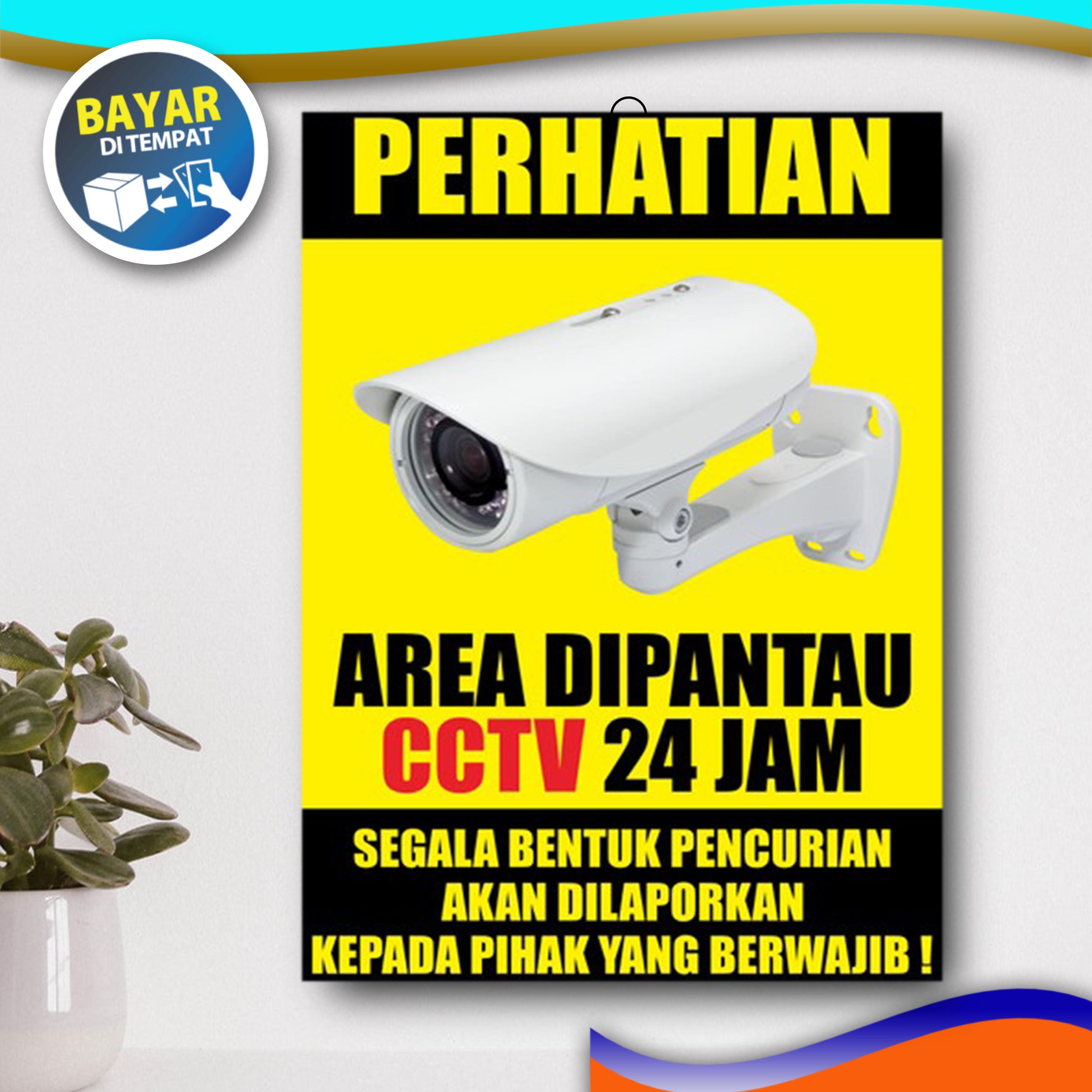 HIASAN DINDING TEMA CCTV / POSTER CCTV / POSTER KAYU / WALL DECOR ...
