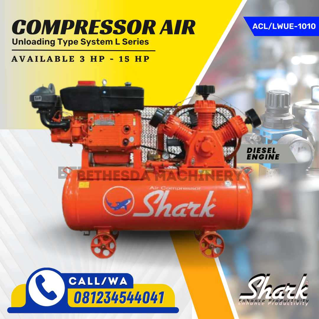 Kompresor Angin 7.5 Hp Air Compressor SHARK 10HP / Kompressor 15Hp ...