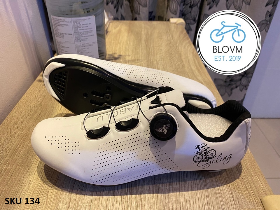 Sepatu Sepeda Cleat Tabolu Cycling Roadbike MTB Black White Red ...